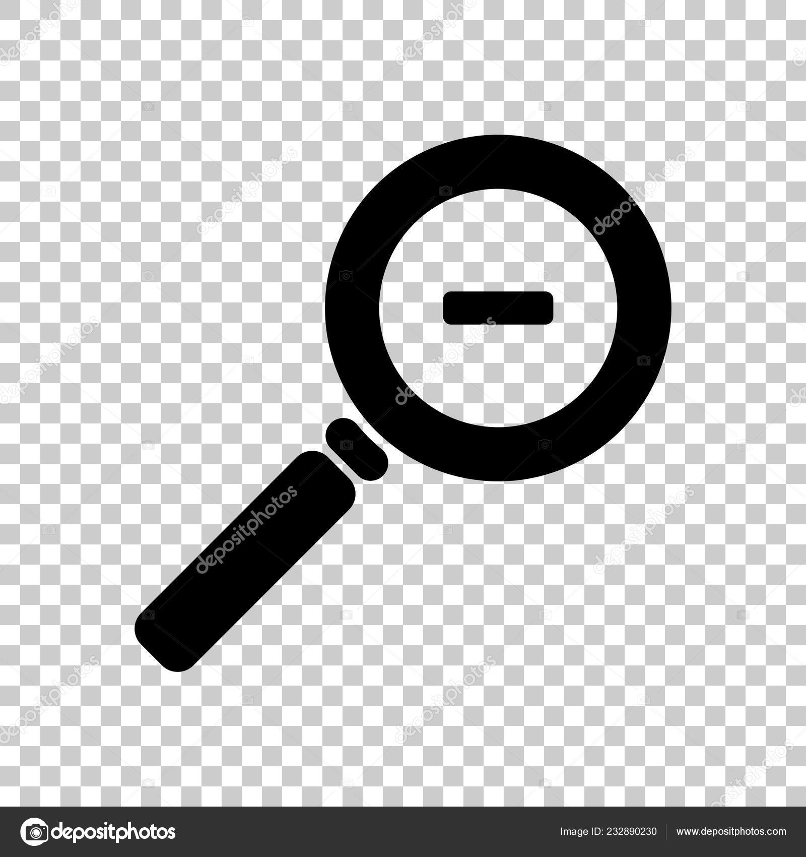 Zoom Out Icon Black Icon Transparent Background Stock Vector by ©fokas ...