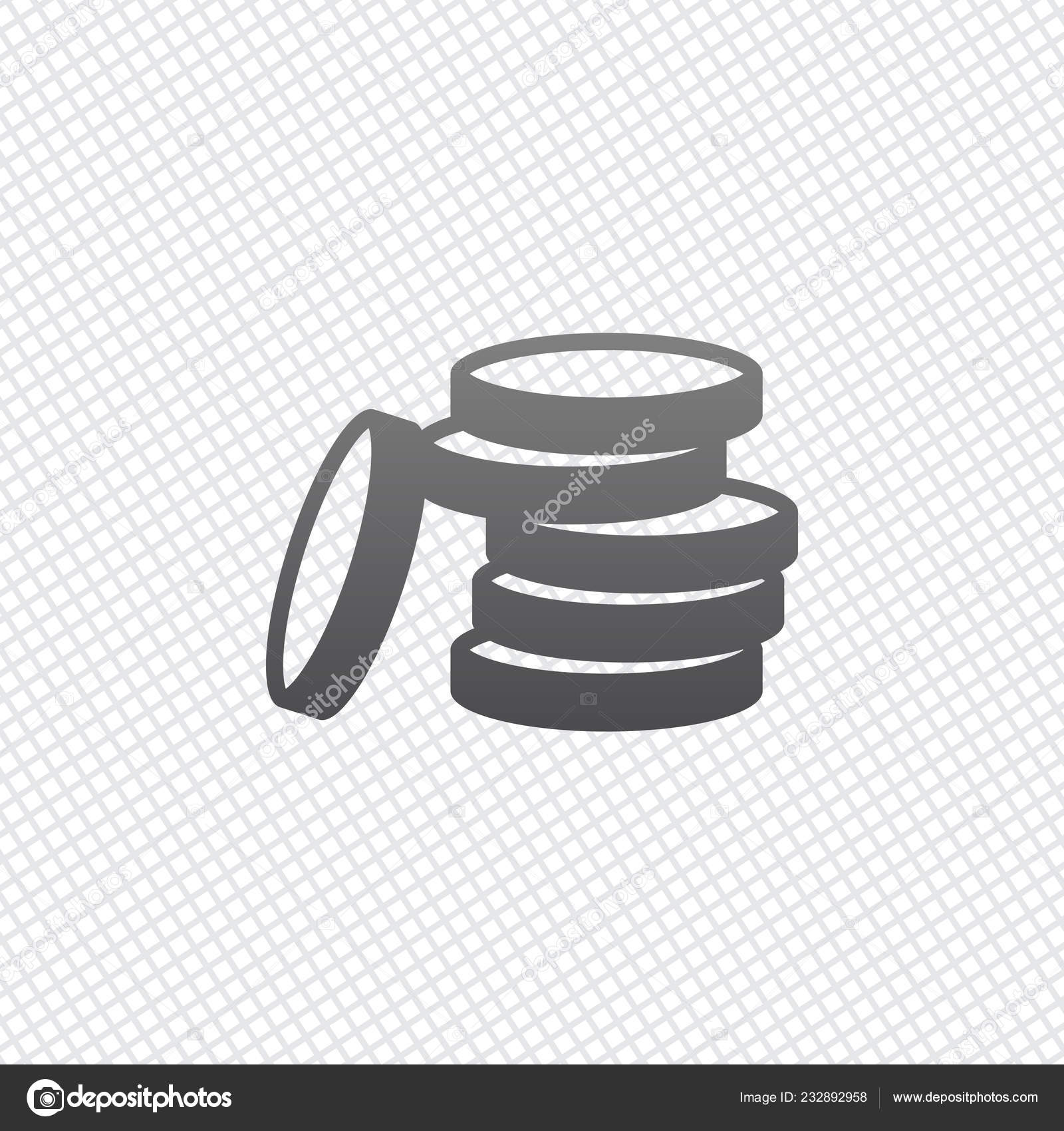 Coin Stack Icon Grid Background Stock Vector Image by ©fokas.pokas ...
