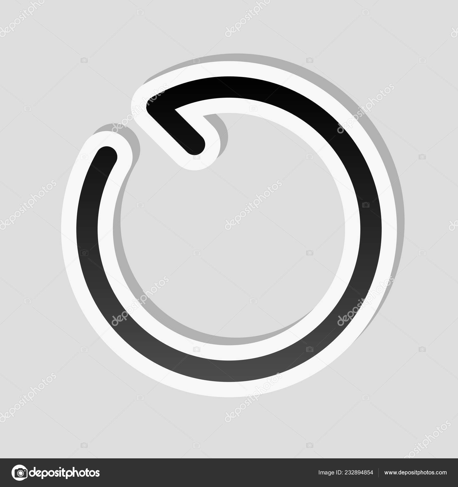 Simple Arrows Update Reload Counterclockwise Direction Navigation Icon ...