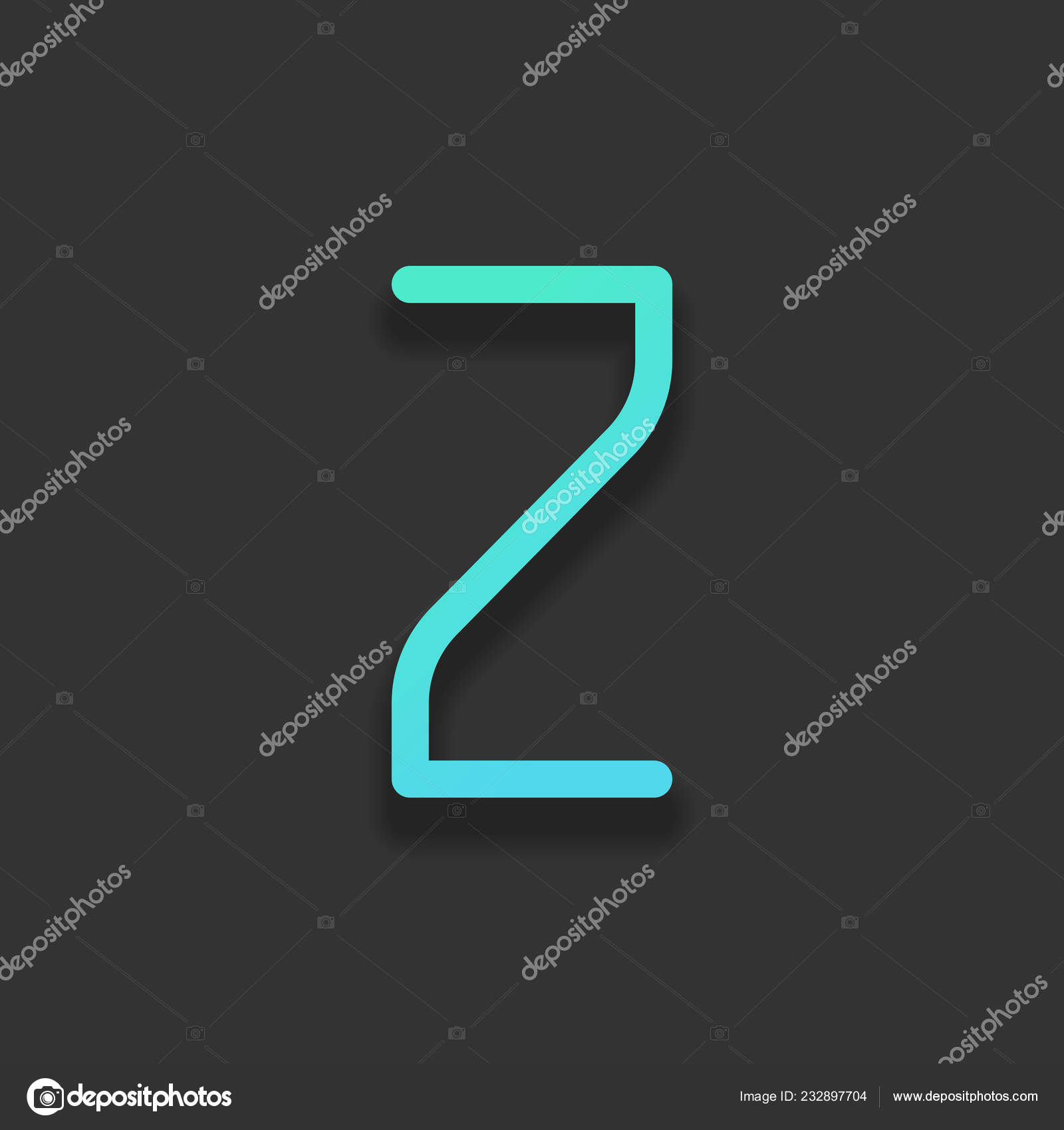 Número Numeral Dos Concepto Logotipo Colorido Con Sombra Suave Sobre ...