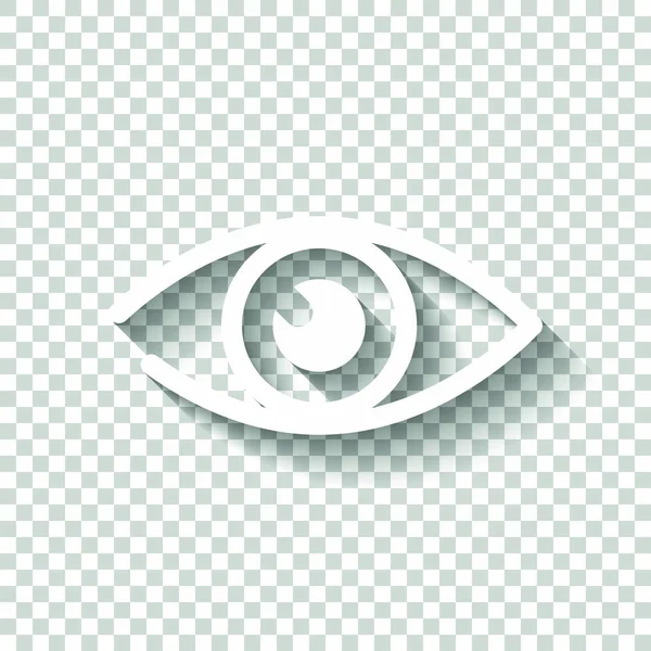 Eye Drop Simple Icon White Outline Sign Shadow Transparent Background ...