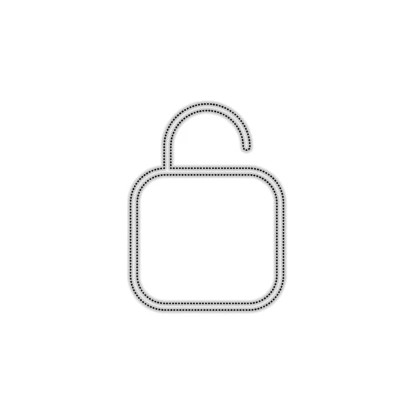 Lock Keys Icon Dotted Outline Silhouette Shadow White Background Stock ...