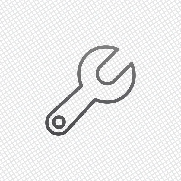 Simple Wrench Linear Thin Outline Vintage Retro Typography Offset ...