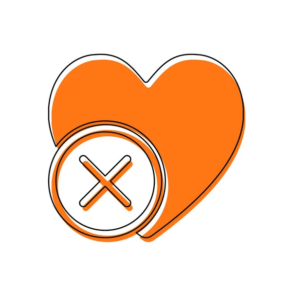 Corazón Con Cruz Silueta Simple Estilo Etiqueta Con Borde Blanco Vector ...