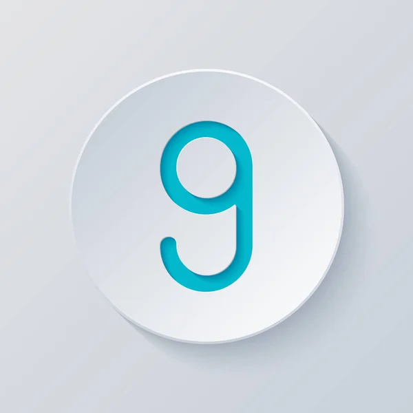 Number Eight Numeral Simple Letter Flat White Icon Colored Circles ...