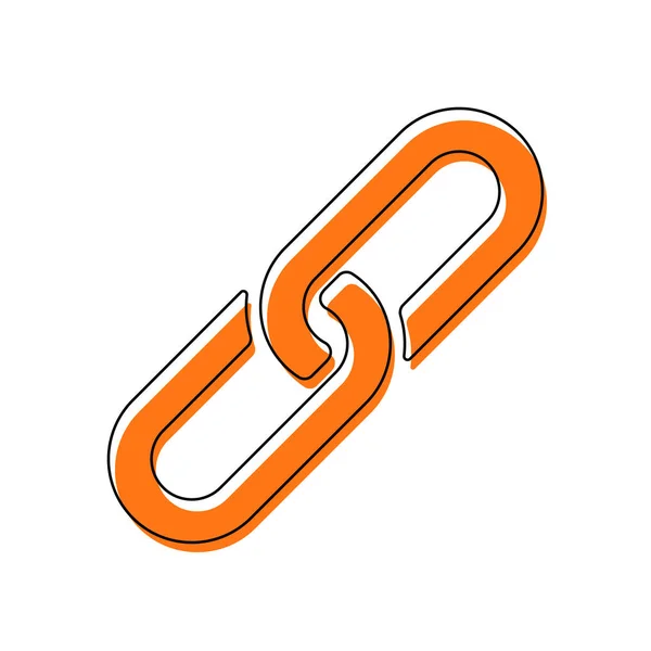 Link Icon Hyperlink Chain Symbol Simple Icon White Outline Sign Stock ...