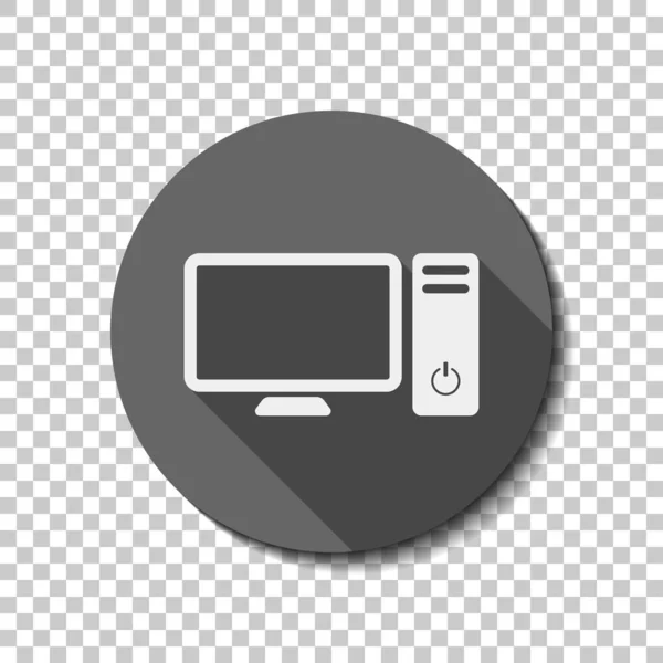 Personal Computer System Unit Monitor Dotted Outline Silhouette Shadow ...