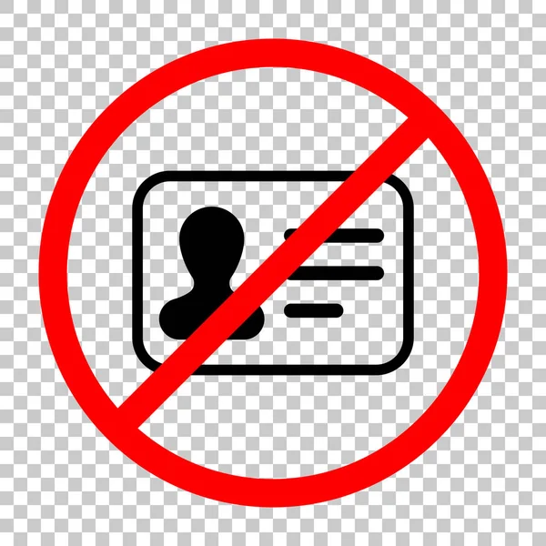 Icono Tarjeta Identificación Permitido Objeto Negro Señal Advertencia ...