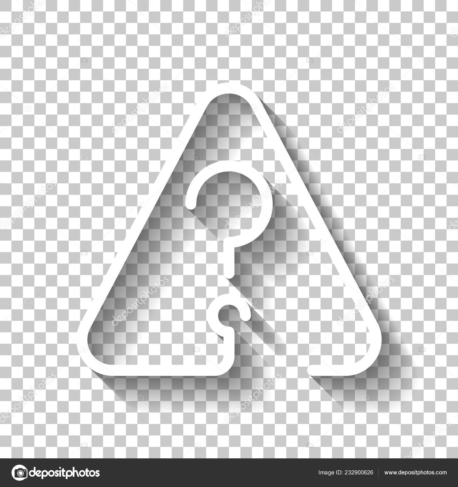Question Mark Warning Triangle Linear Icon Thin Outline One Line Stock ...