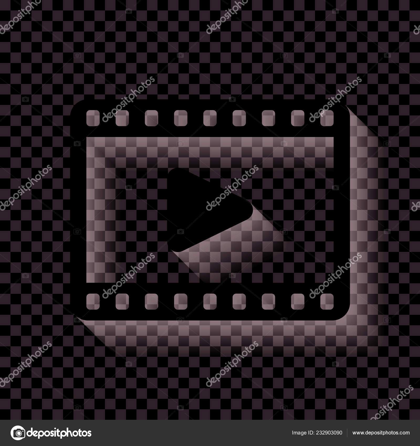 Videosymbol Weißes Symbol Mit Schatten Auf Transparentem Hintergrund ...