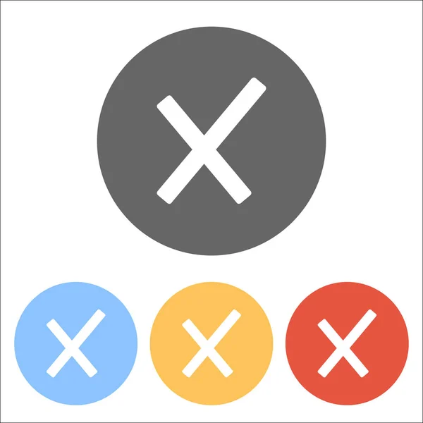 Wrong Mark Icon White Flat Icon Long Shadow Circle Transparent Stock ...