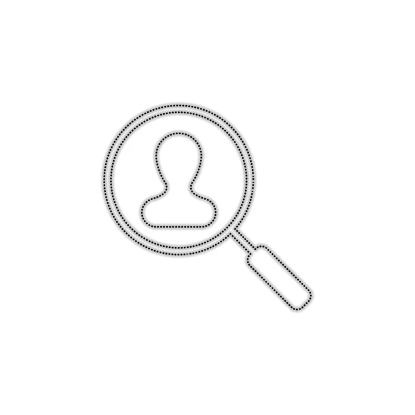 Human Resource Icon Person Symbol Magnifying Glass Search Profile ...