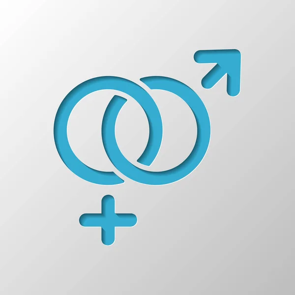 Gender Symbol Linear Symbol Simple Lesbian Icon Paper Design Cutted