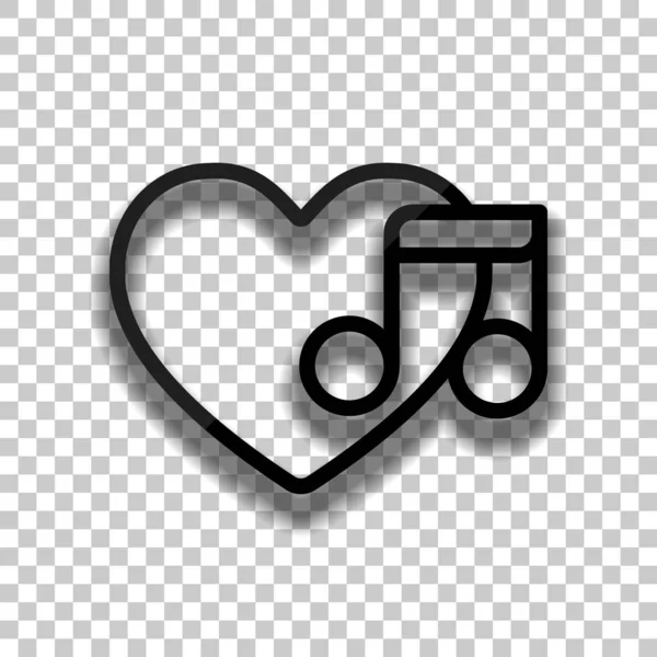 Heard Note Favourite Music Linear Icon Thin Outline Vintage Retro Stock ...