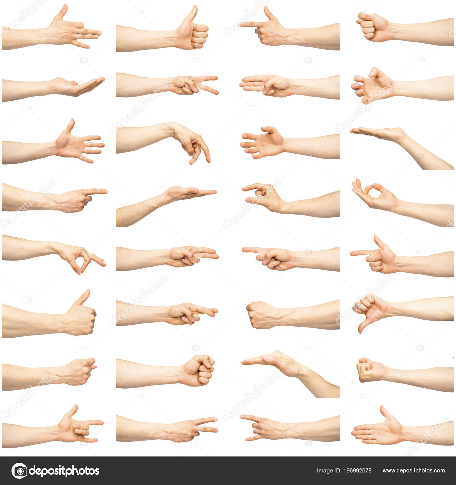Multiple male hand gestures — Stock Photo © fotomaximum #196992678