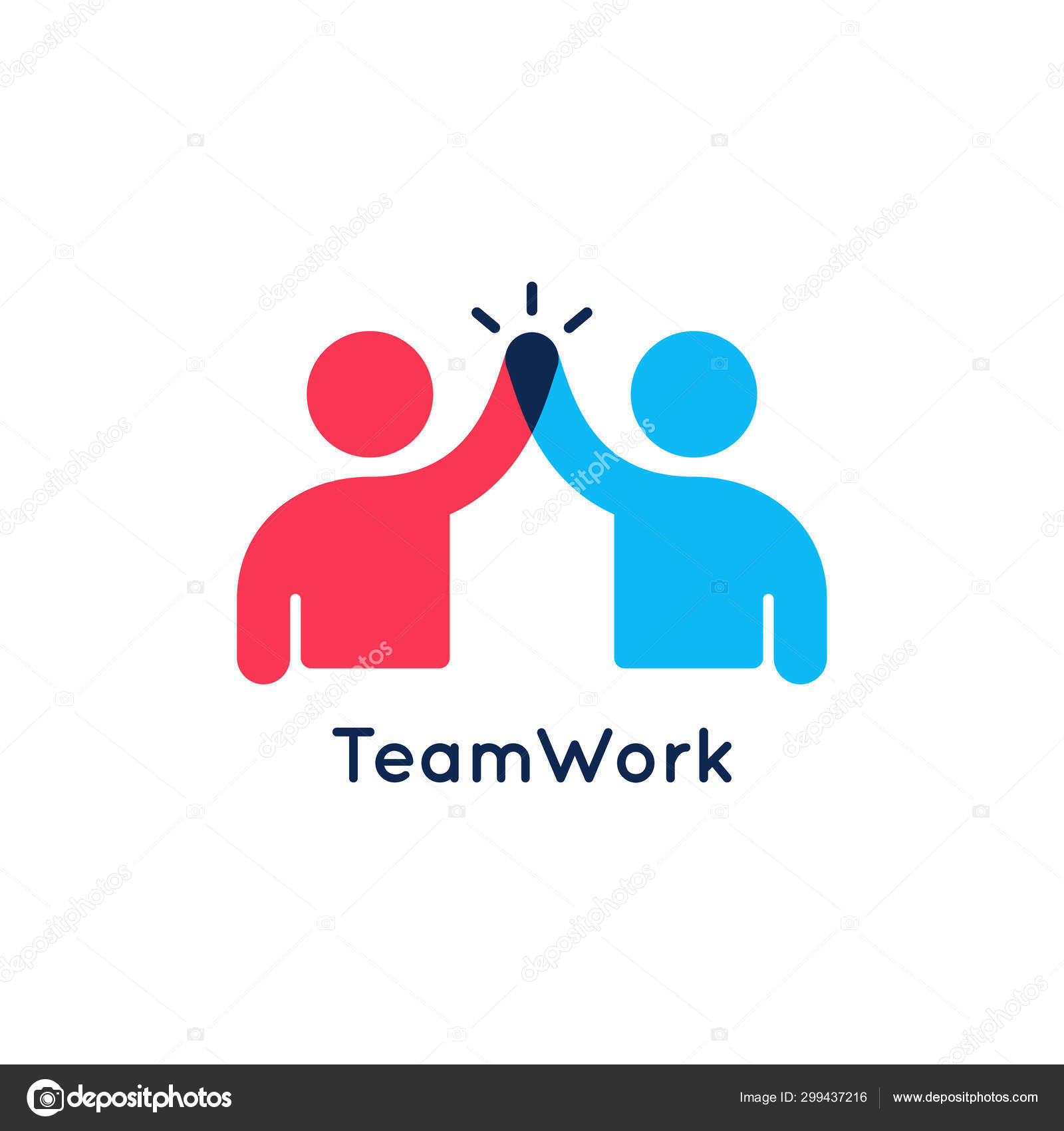 Teamwork concept logo. Team work icon on white Stock Vector Image by ...