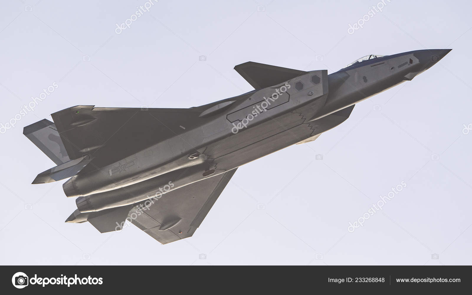 Stealth Fighter Jet Chinese Pla People's Liberation Army Airforce Flies ...
