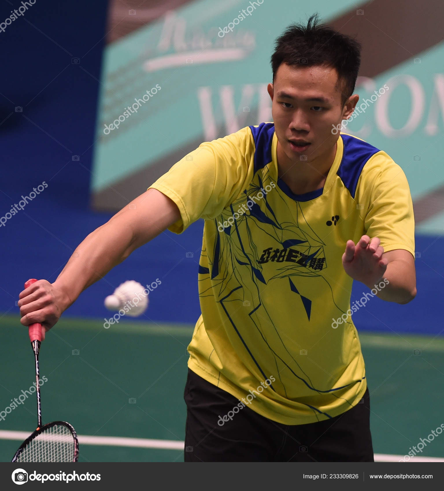 Chia Hung Chinese Taipei Returns Shot Zhao Junpeng China Eighth — Stock Editorial Photo ...