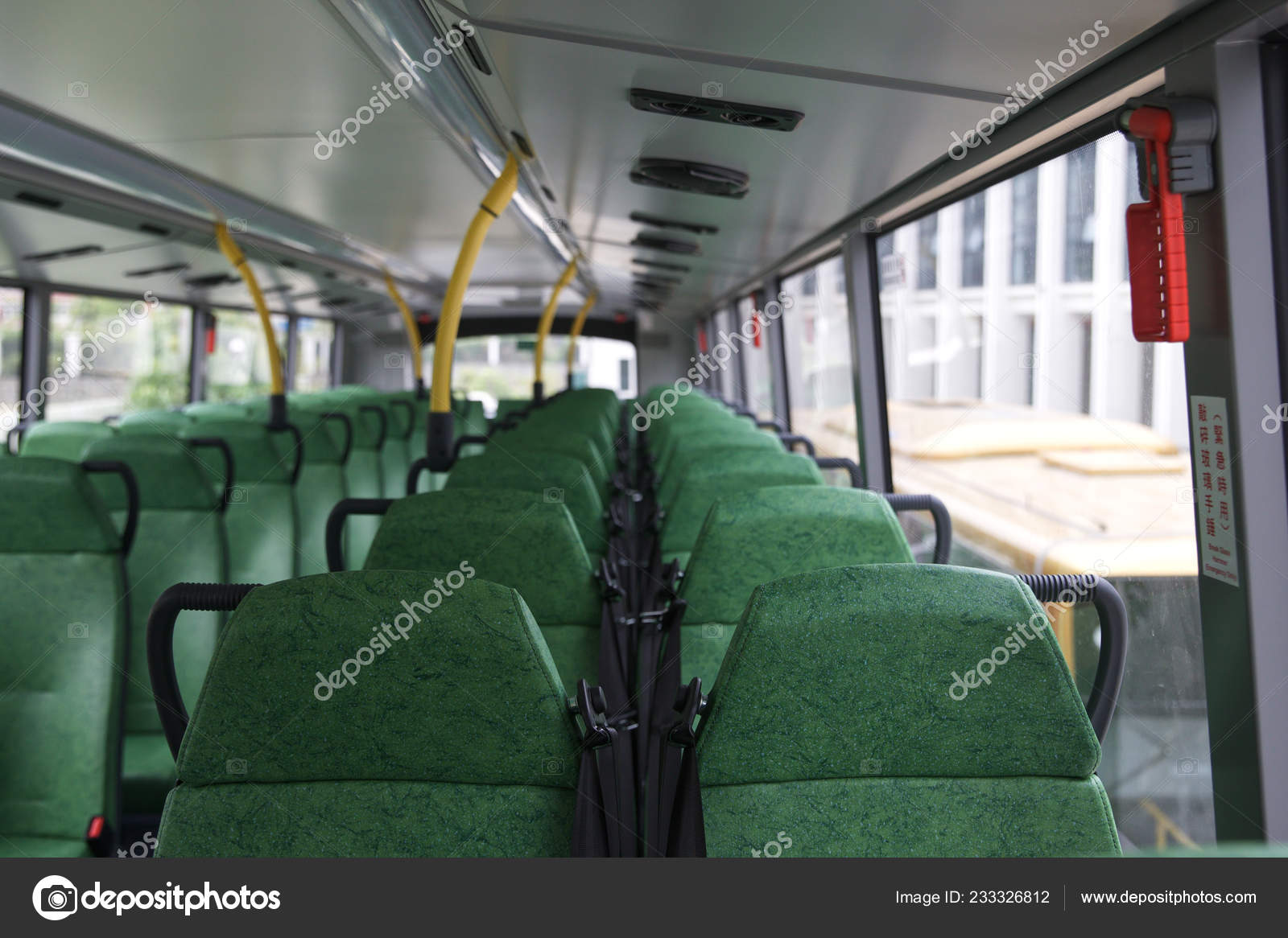 Interior View Cross Border Buses Operate Hong Kong Zhuhai Macau – Stock ...