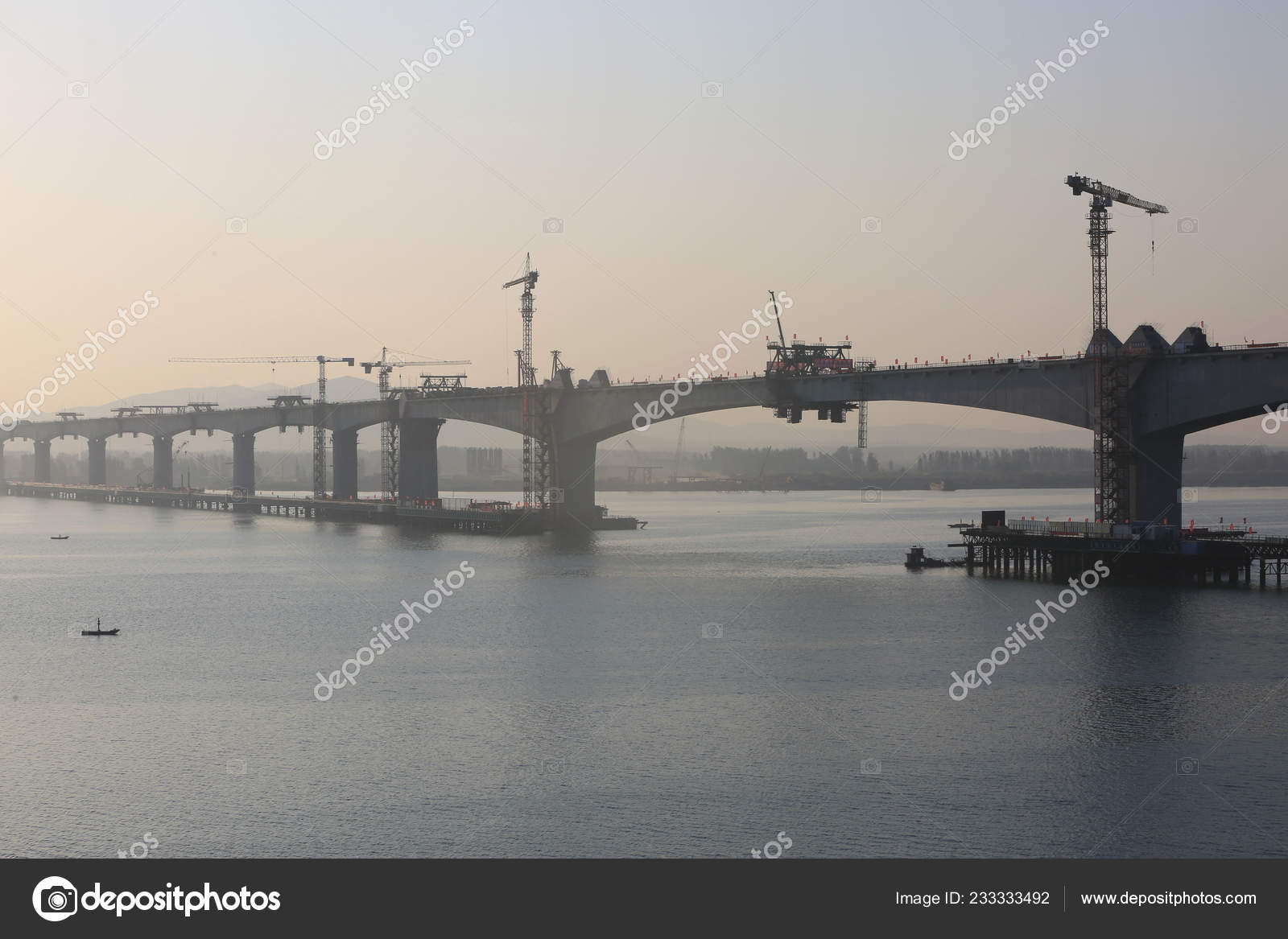 Two Sections Cuijiaying Hanjiang River Bridge Wuhan Shiyan High Speed ...