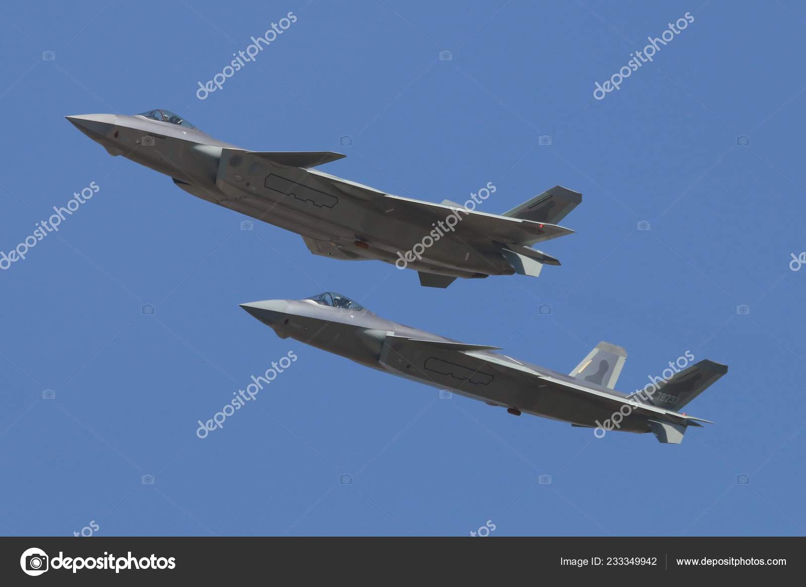 Stealth Fighter Jets Chinese Pla People's Liberation Army Airforce Fly ...