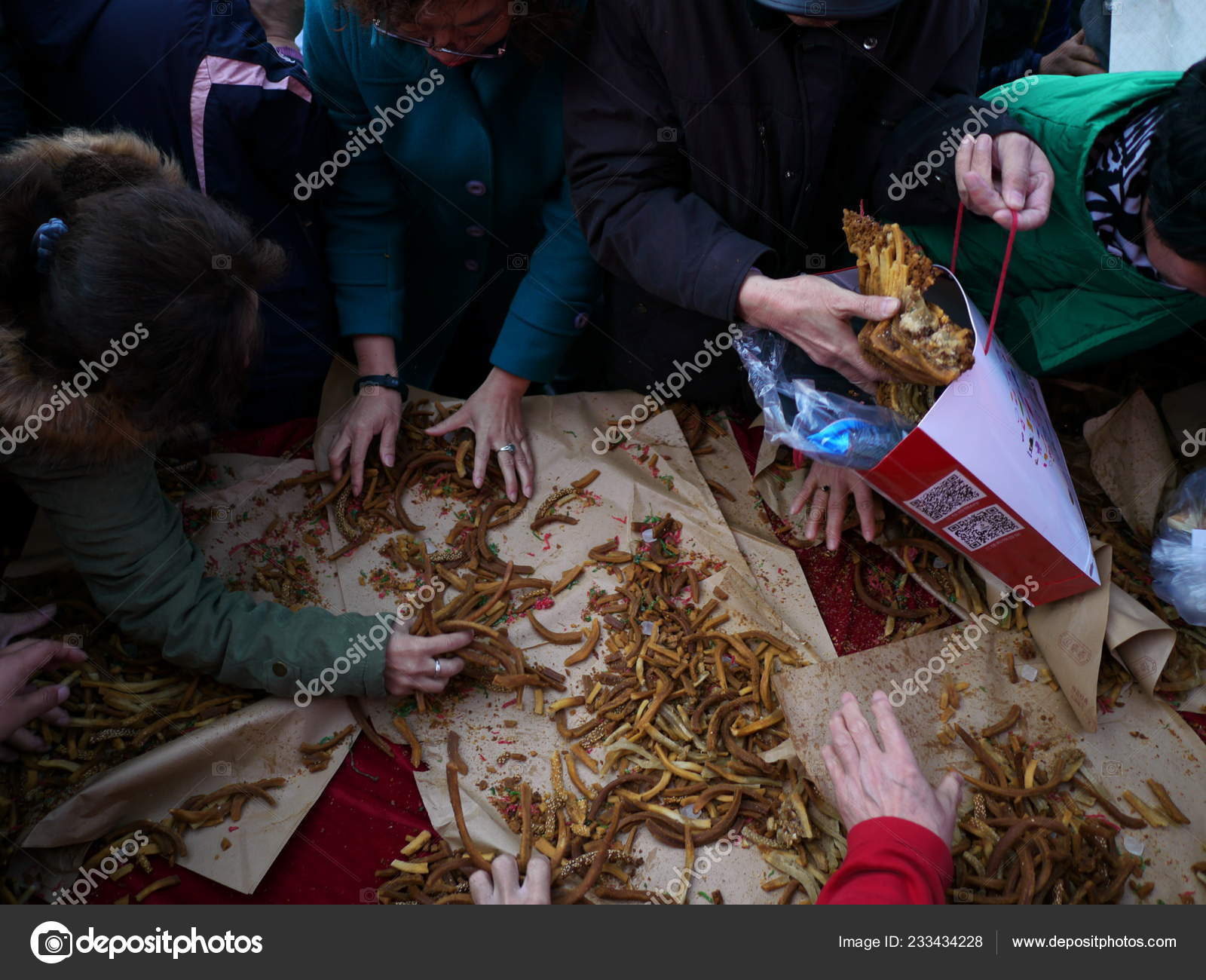 Giant Traditional Fried Dough Twisty Snack Mahua Weighing 59Kg Display ...