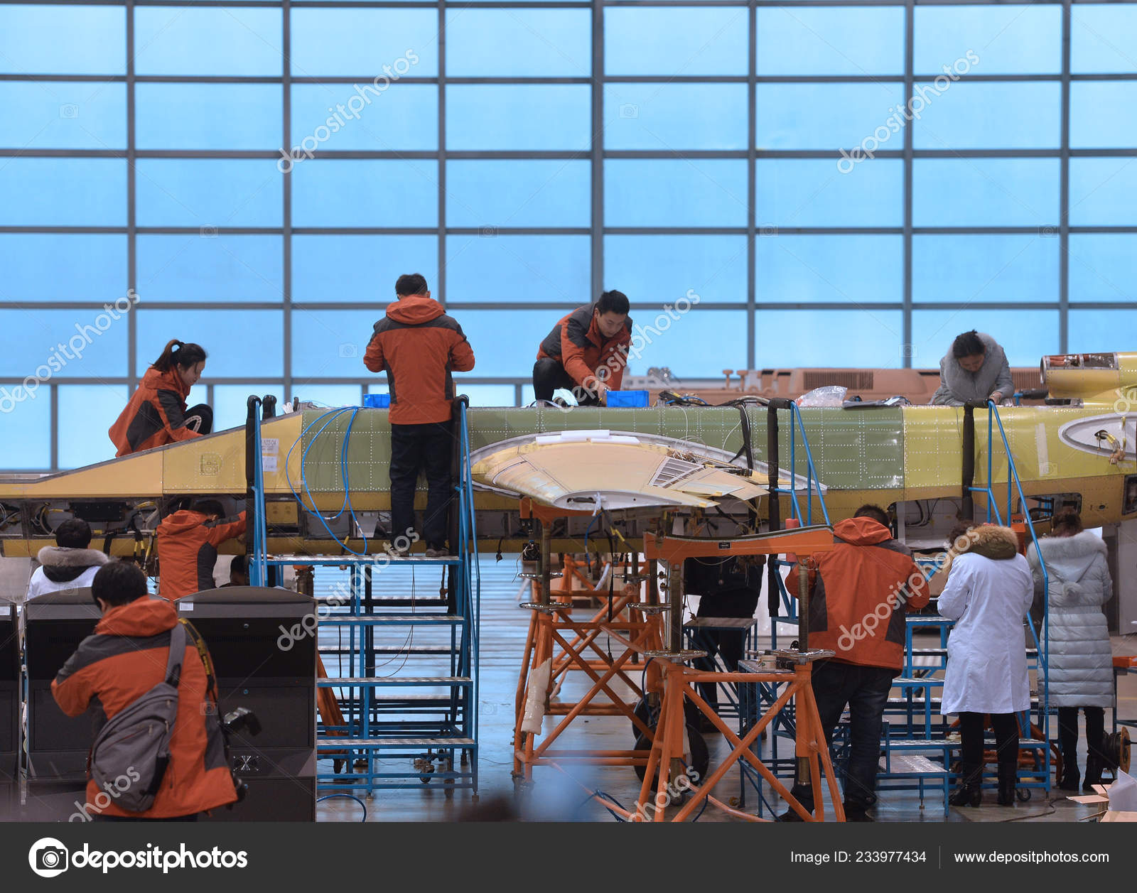 Chinese Workers Assemble Wing Loong Unmanned Aerial Vehicle Uav ...