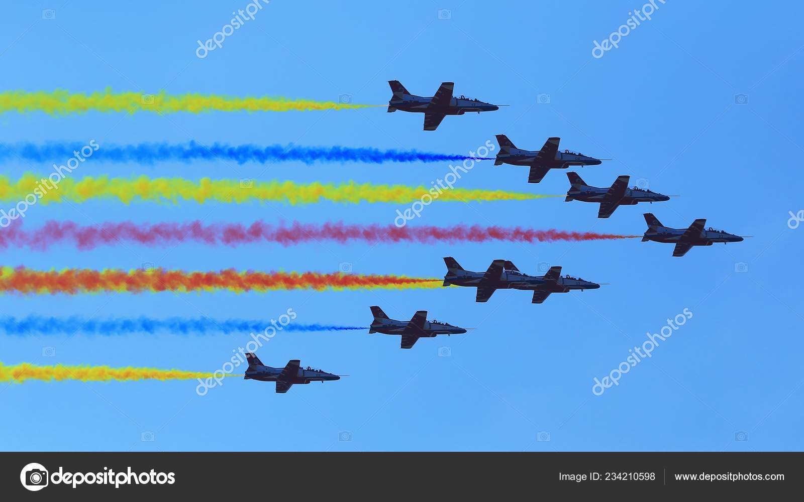 10A Fighter Jets August 1St Bayi Aerobatics Team Chinese Pla's — Stock ...