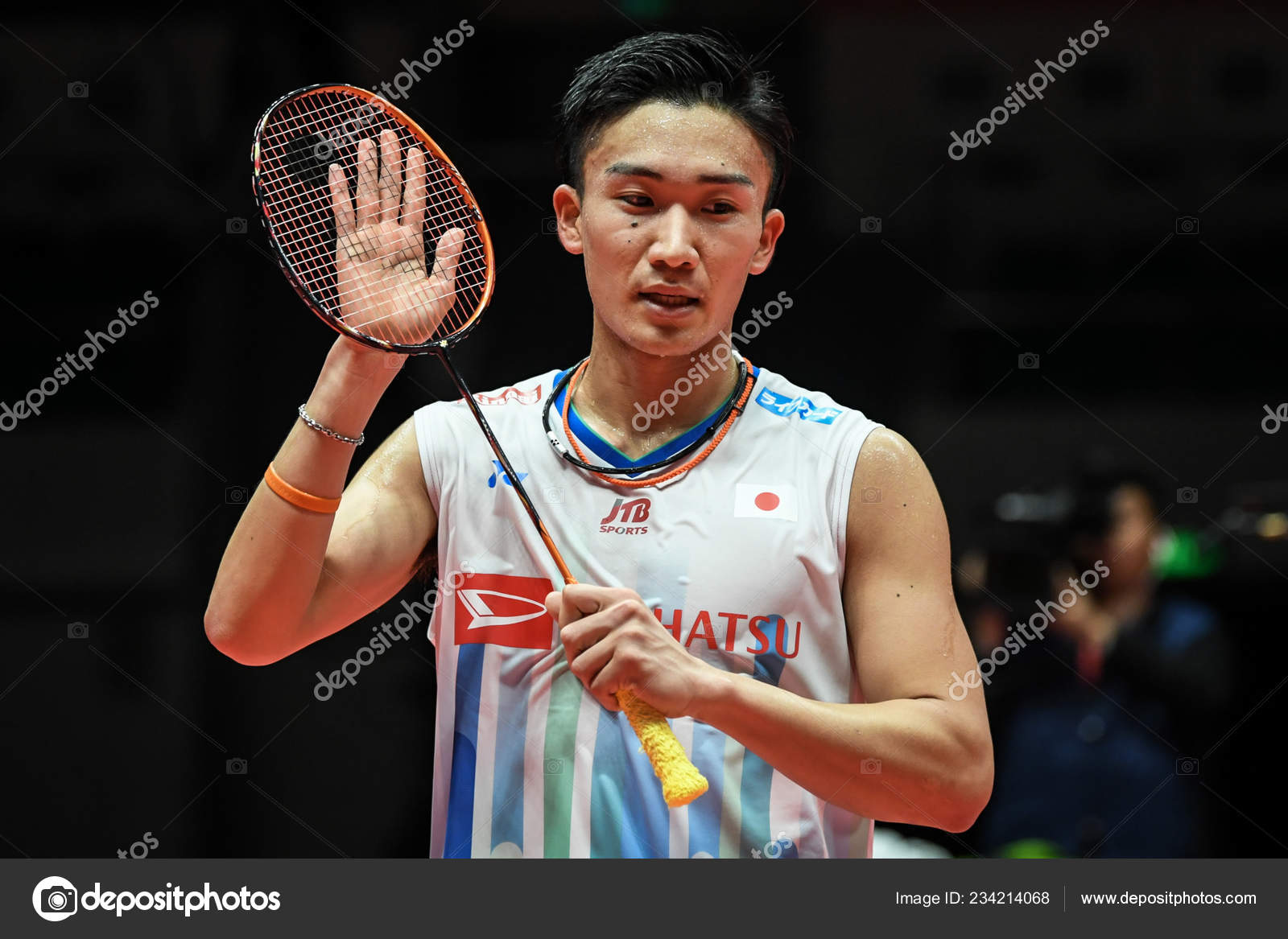 Kento Momota Japan Celebrates Defeating Sameer Verma India Men's ...