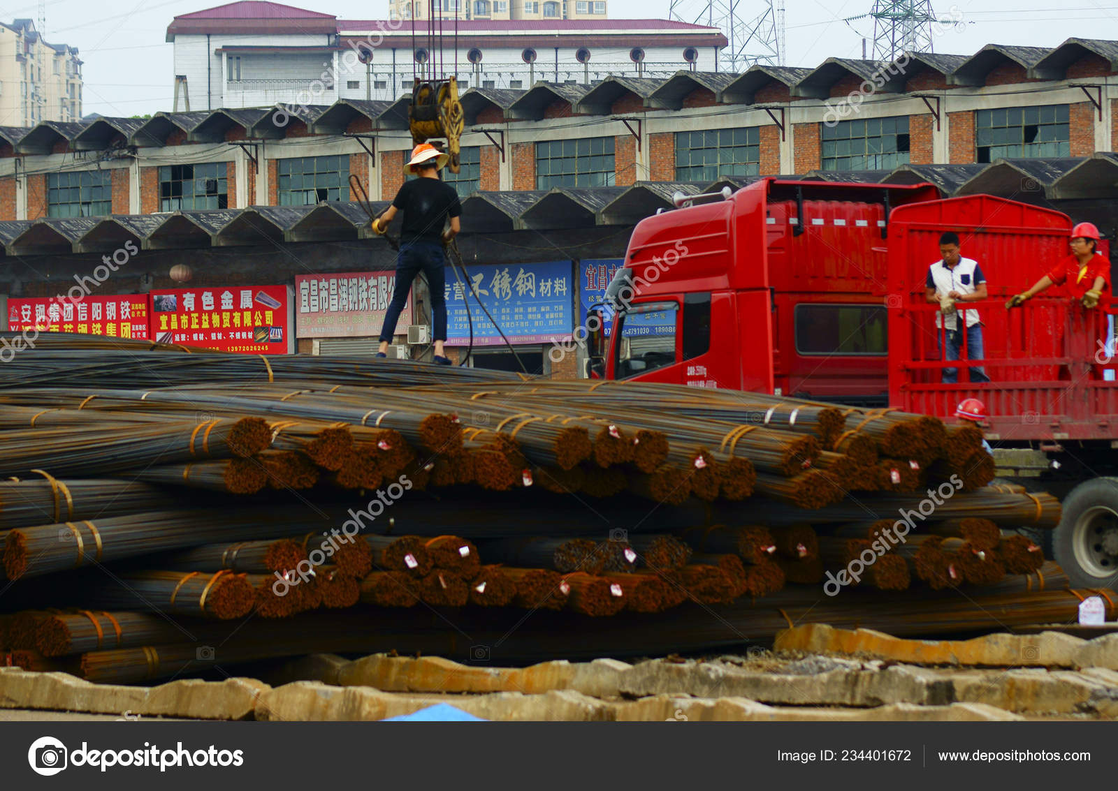 Reinforcing Steel Rods Exported Stacked Steel Product Market Yichang ...