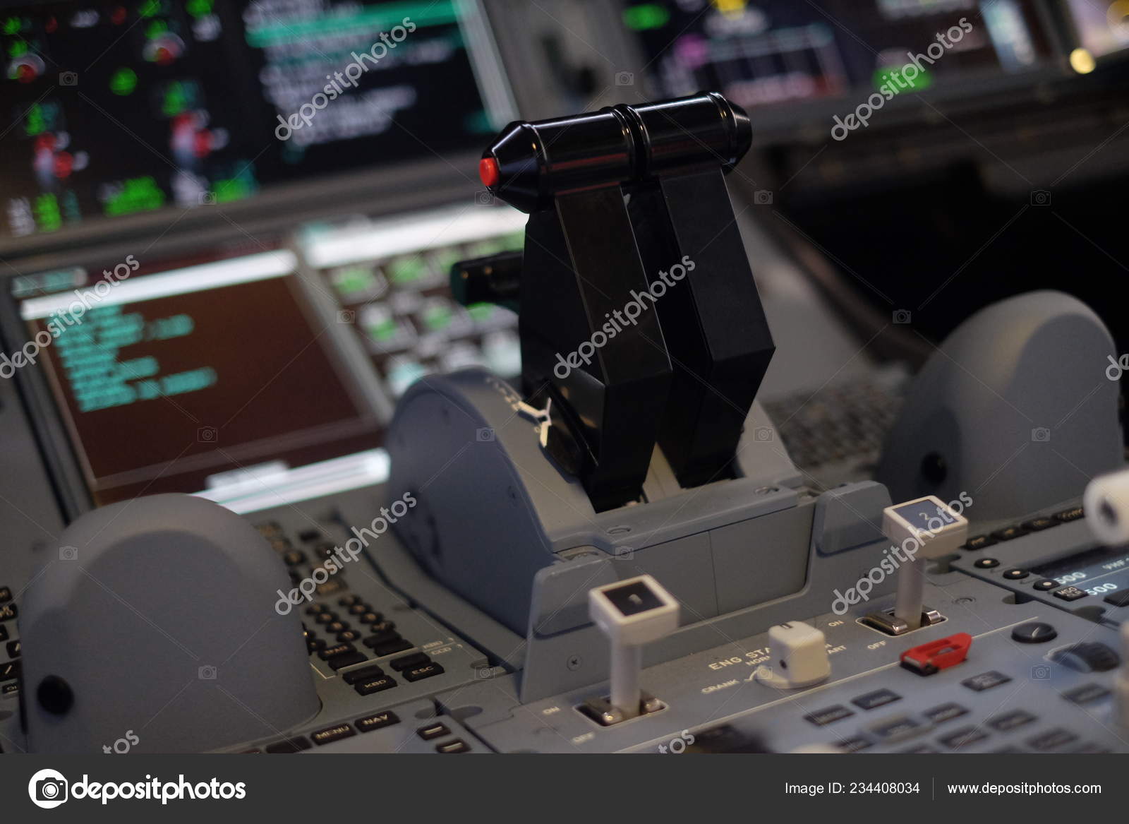 Interior View Cockpit First Airbus A350 900 Jet Plane Air — Stock ...