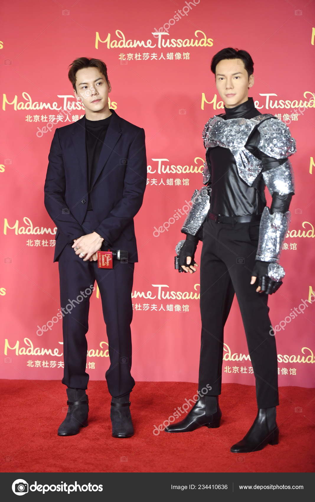Hong Kong Singer Actor William Chan Poses Wax Figure Him — Stock ...