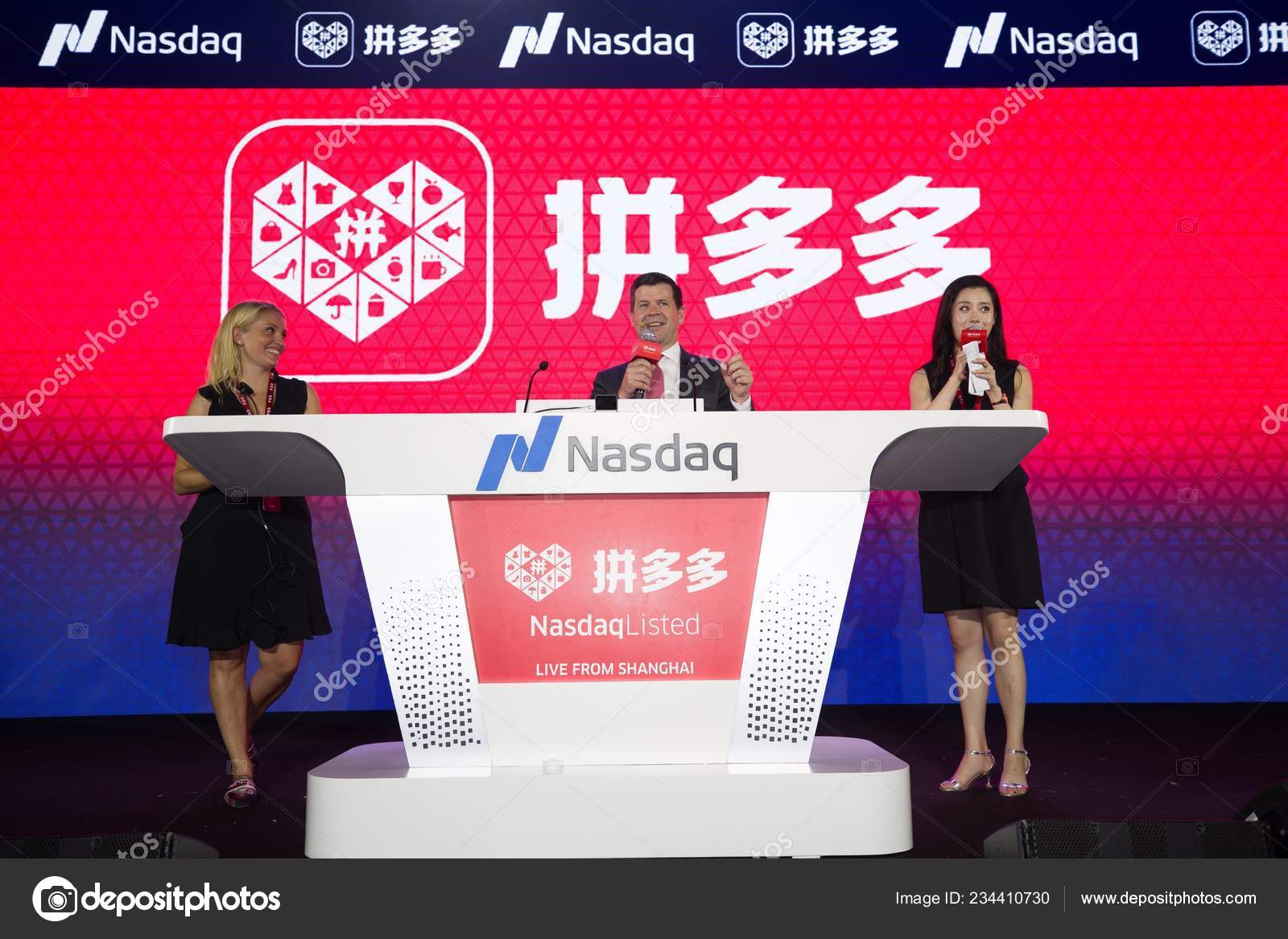Executive Speaks Opening Bell Ringing Ceremony Shanghai Listing Chinese ...