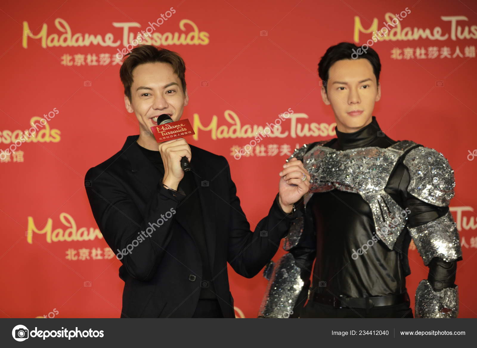 Hong Kong Singer Actor William Chan Poses Unveiling Ceremony Wax ...