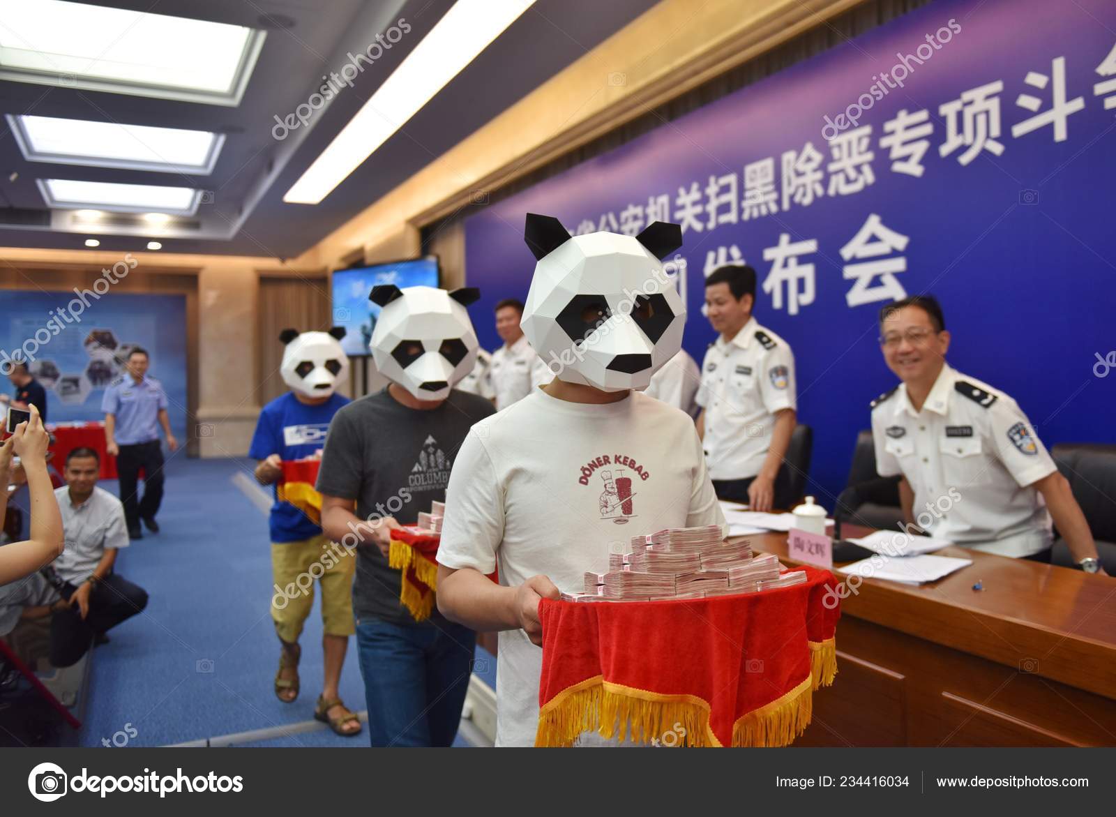 Three Men Giant Panda Masks Receive Cash Rewards Reporting Alleged ...