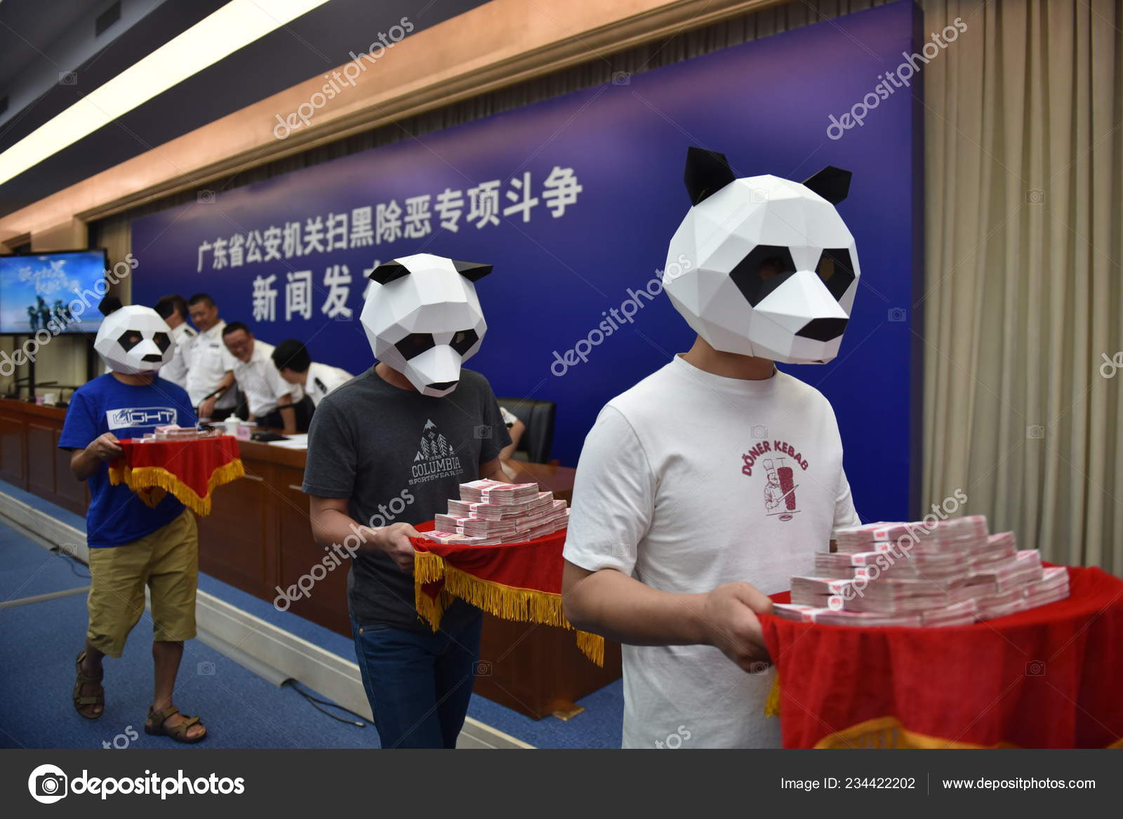 Three Men Giant Panda Masks Receive Cash Rewards Reporting Alleged ...