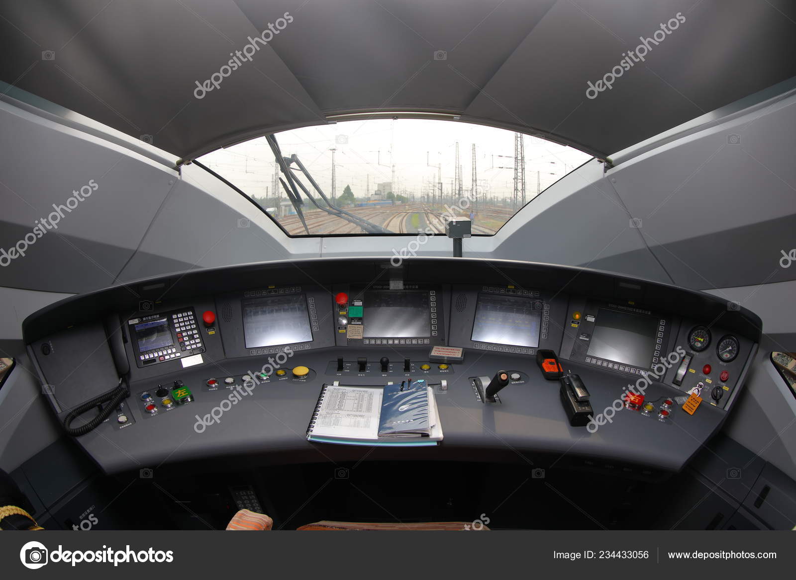 Interior View Cockpit New Longer Fuxing High Speed Bullet Train — Stock ...