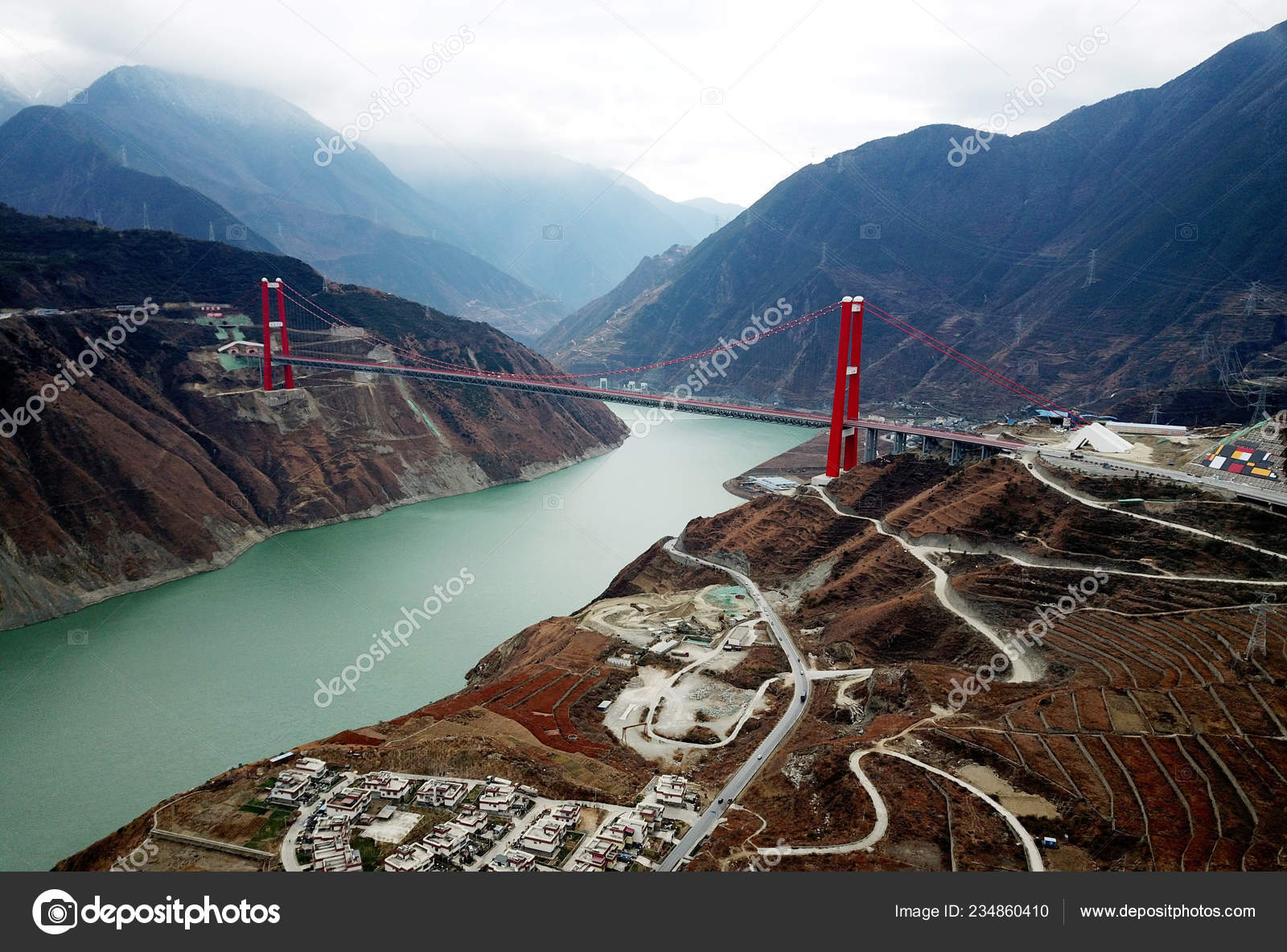 Aerial View Ya'an Kangding Expressway Its Trial Operation Luding County ...