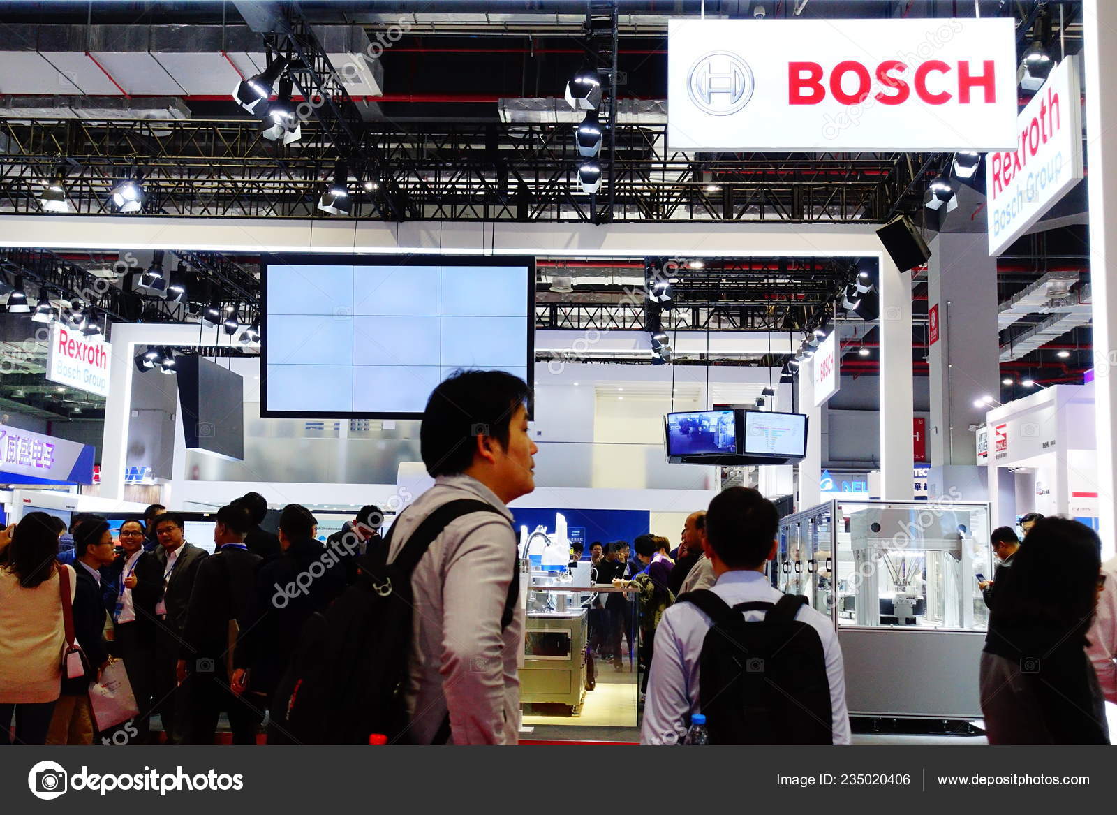 People Visit Stand Bosch Expo Shanghai China November 2017 – Stock ...