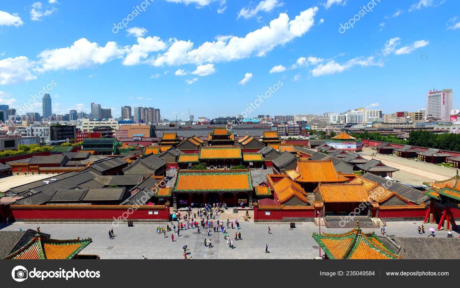 Aerial View Mukden Palace Also Known Shenyang Imperial Palace Shenyang ...