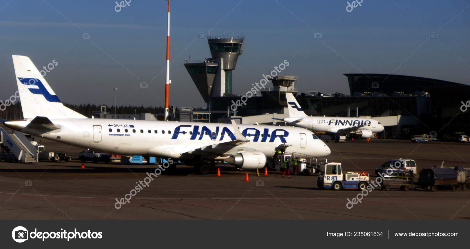 Jet Plane Finnair Pictured Helsinki Vantaa Airport Helsinki Finland ...