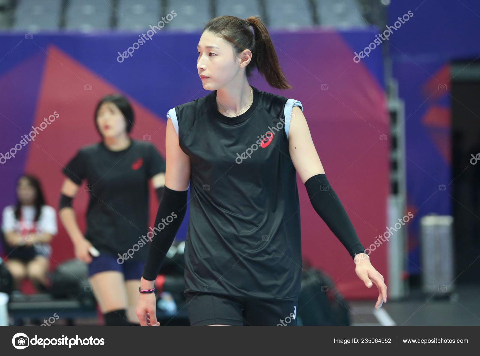 Player South Korea Women's National Volleyball Team Takes Part Training — Stock Editorial Photo ...