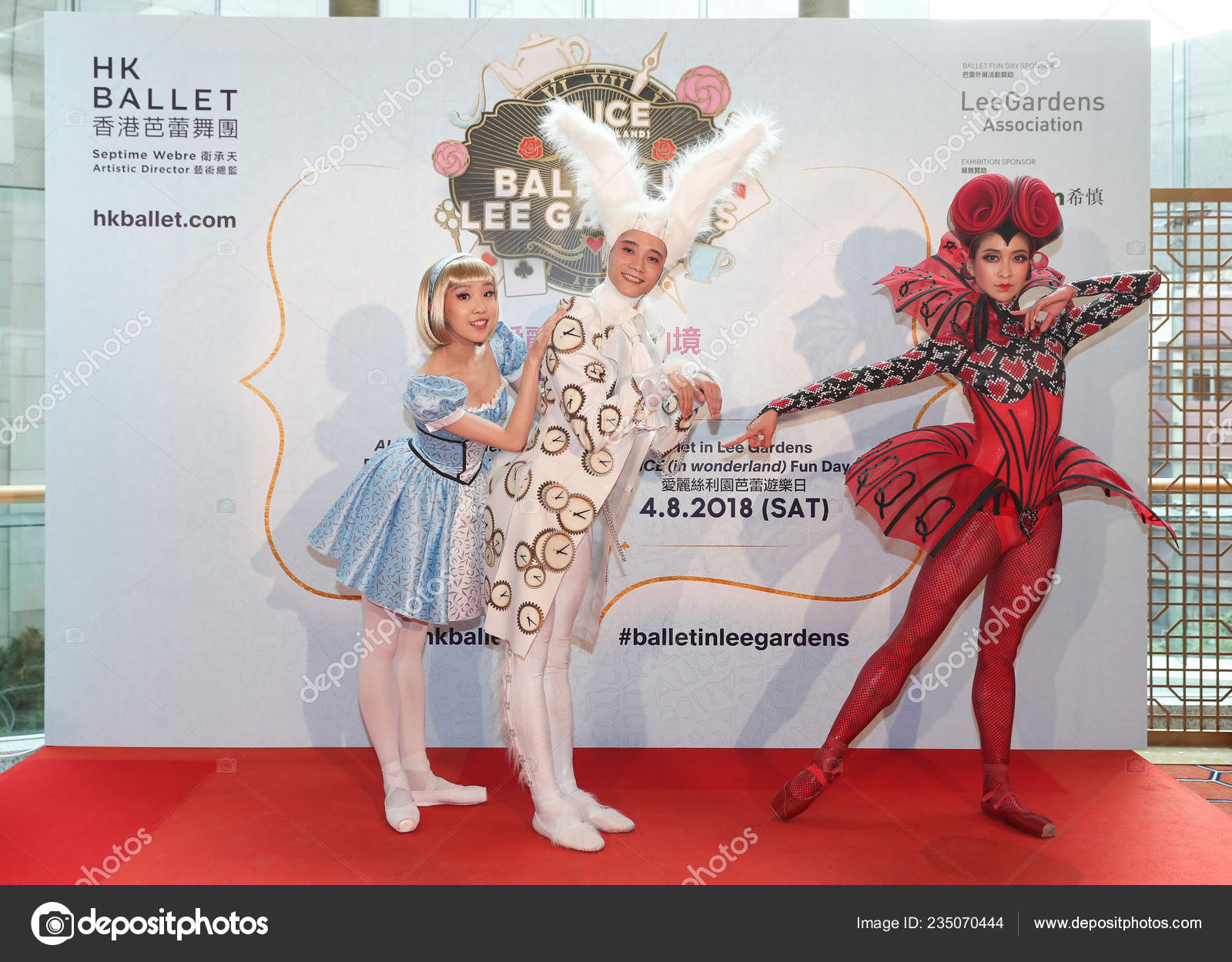 Ballet Dancers Pose City Parade Event Asia Debut Alice Wonderland ...