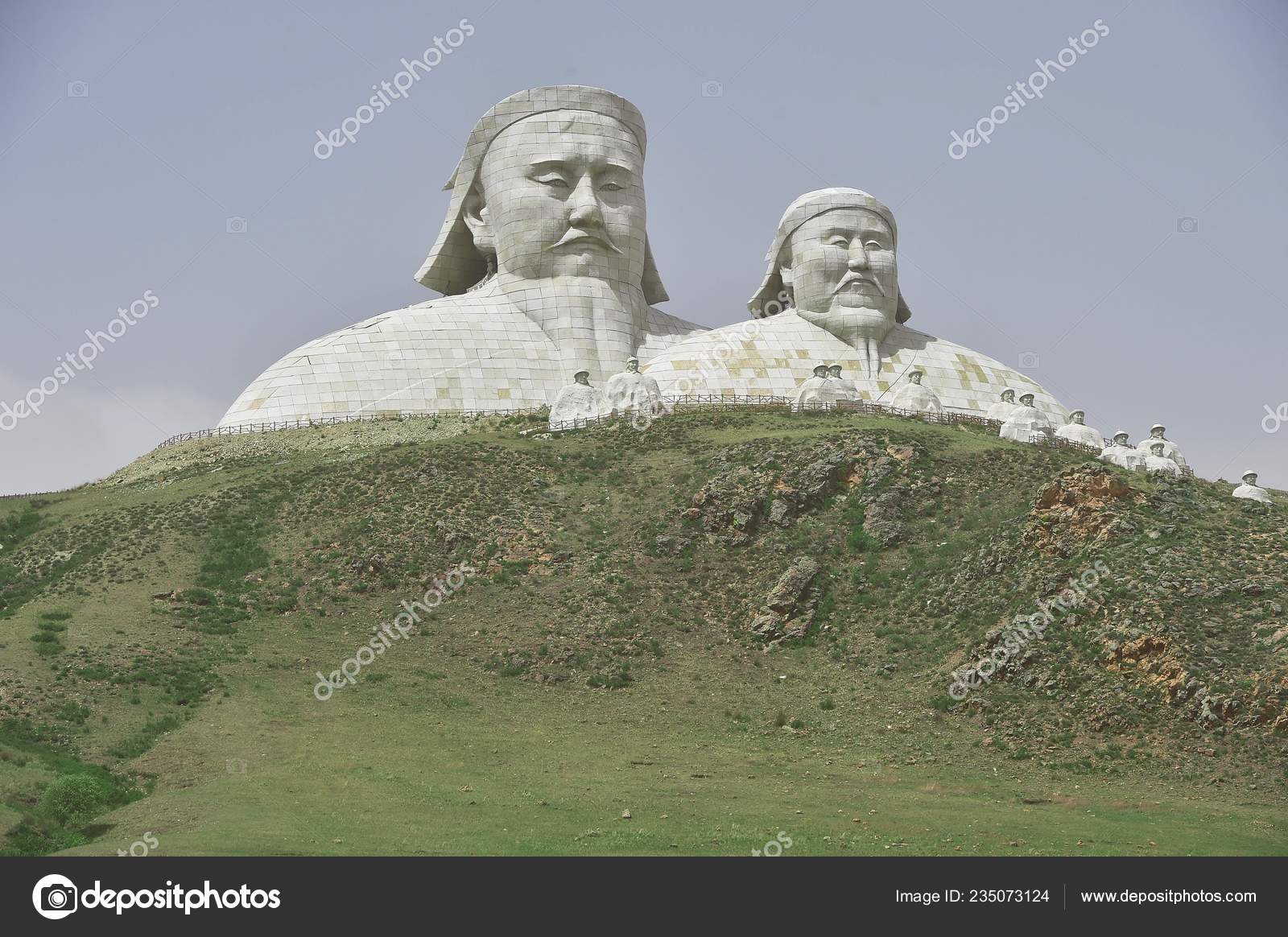 Meter Tall Giant Stutue Shape Genghis Khan Lower Giant Statue — Stock ...