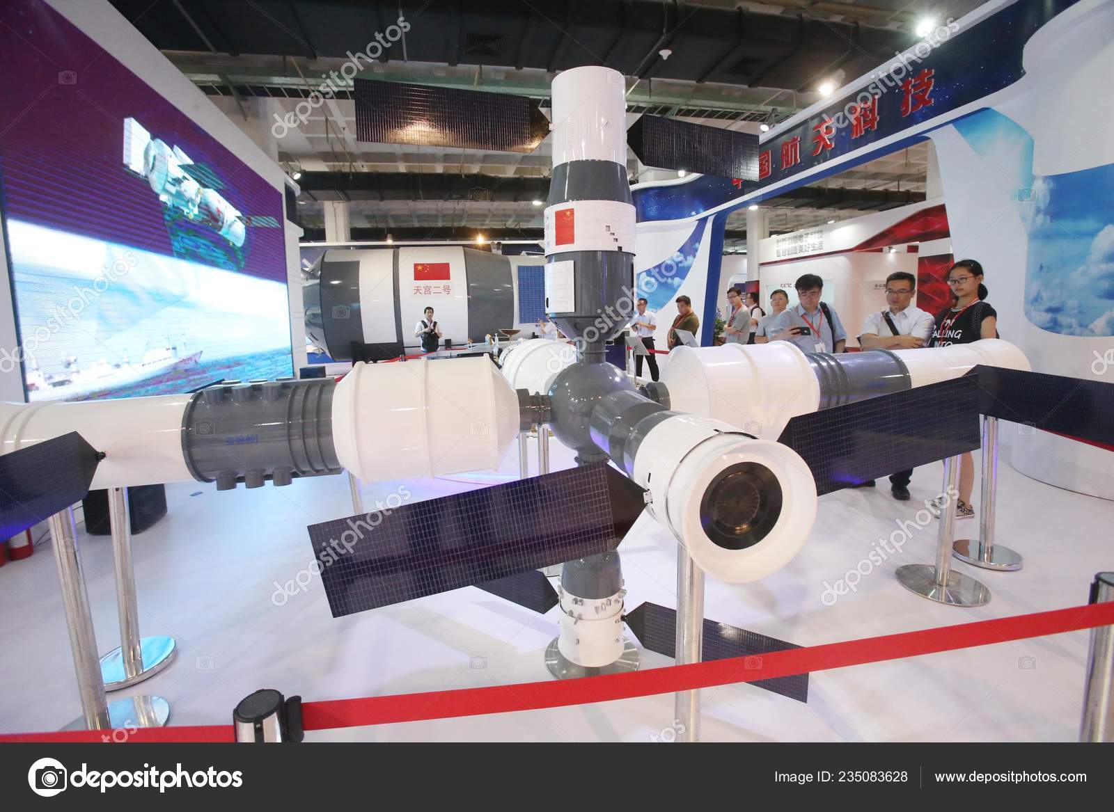 Scale Model China's Space Station Known Tianhe Display Stand China ...