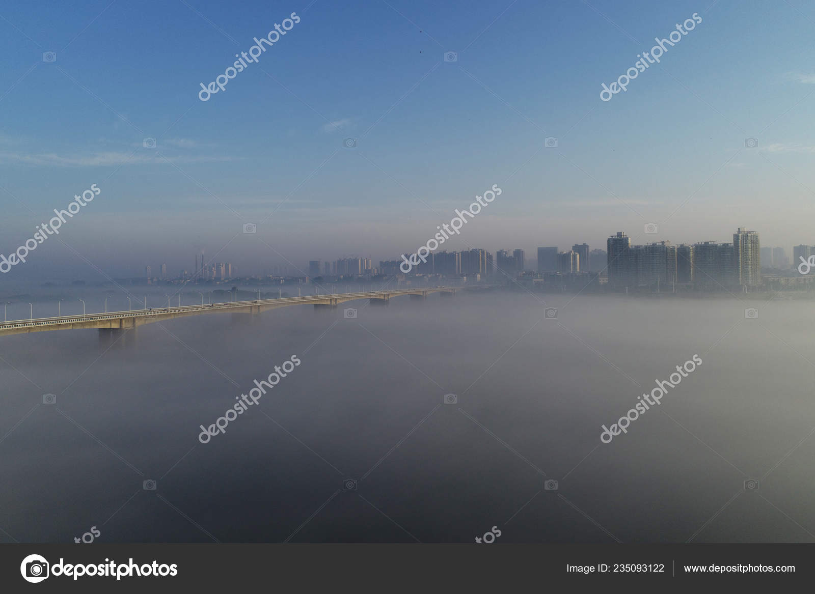 Aerial View Han River Also Known Its Chinese Names Hanshui — Stock ...