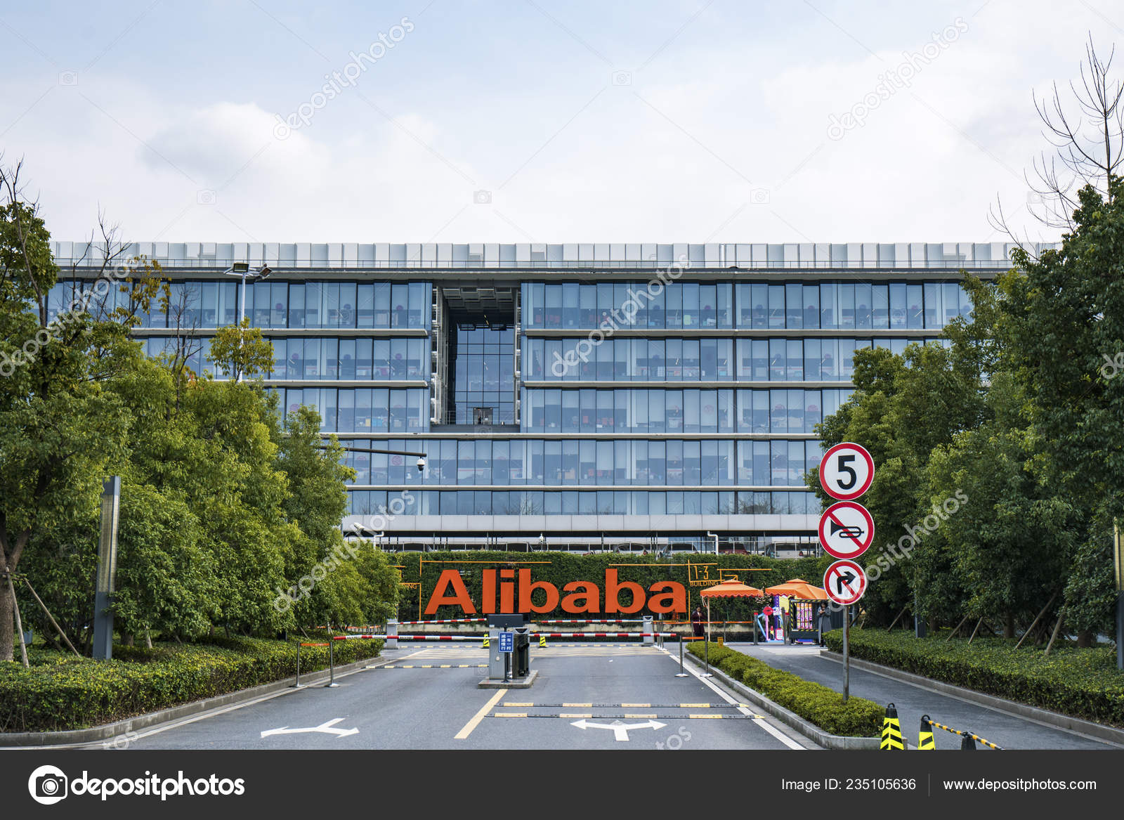 Logo Alibaba Pictured Headquarters Chinese Commerce Giant Alibaba Group ...