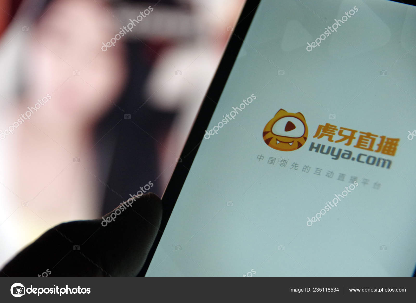 Chinese Mobile Phone User Uses App Game Video Streaming Platform — Stock Editorial Photo ...