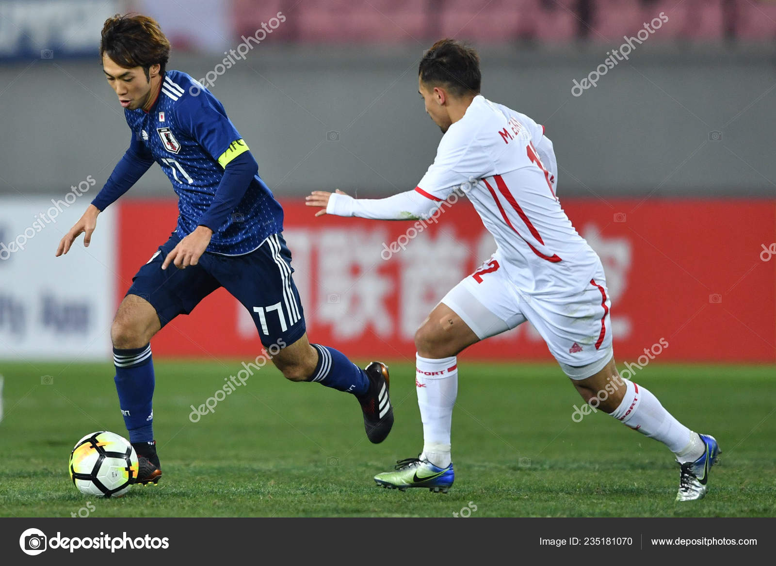 Yuta Kamiya Japan Left Challenges Player Palestine Group Match 2018 ...