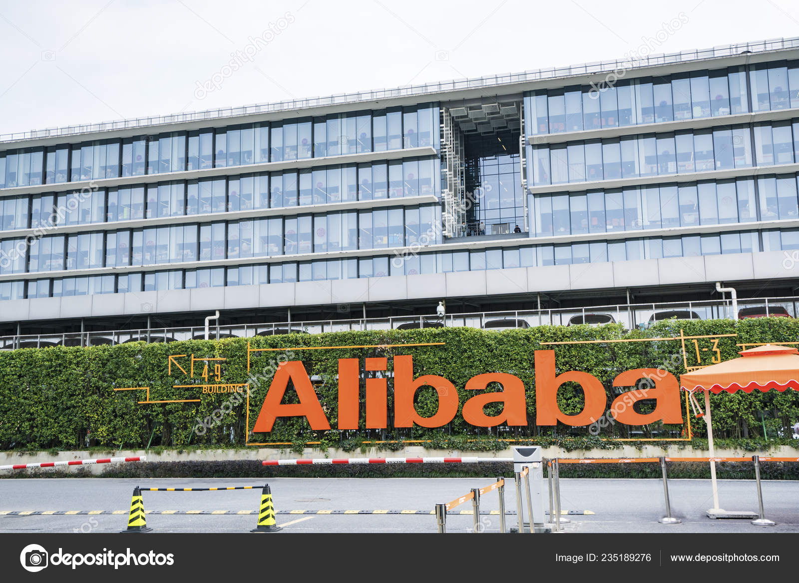 Logo Alibaba Pictured Headquarters Chinese Commerce Giant Alibaba Group ...